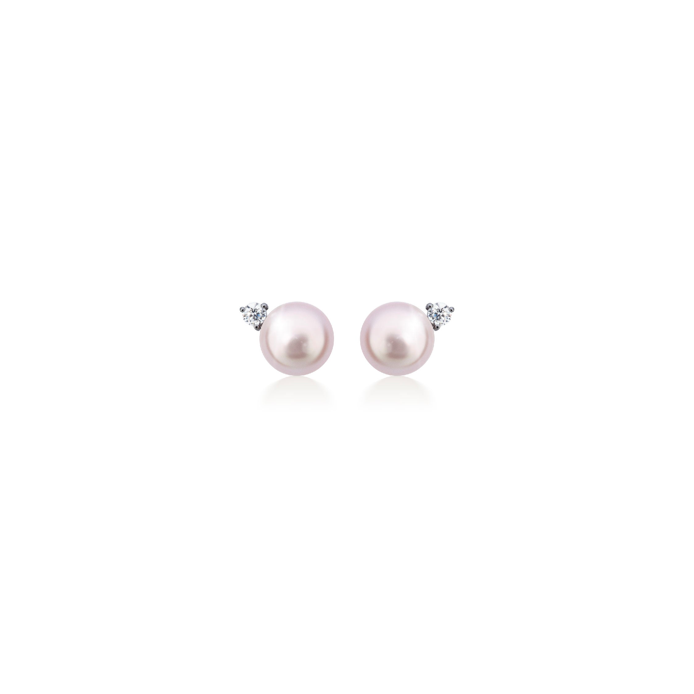 Viva Diamond Pink Blush Pearl Studs – RAVIPA