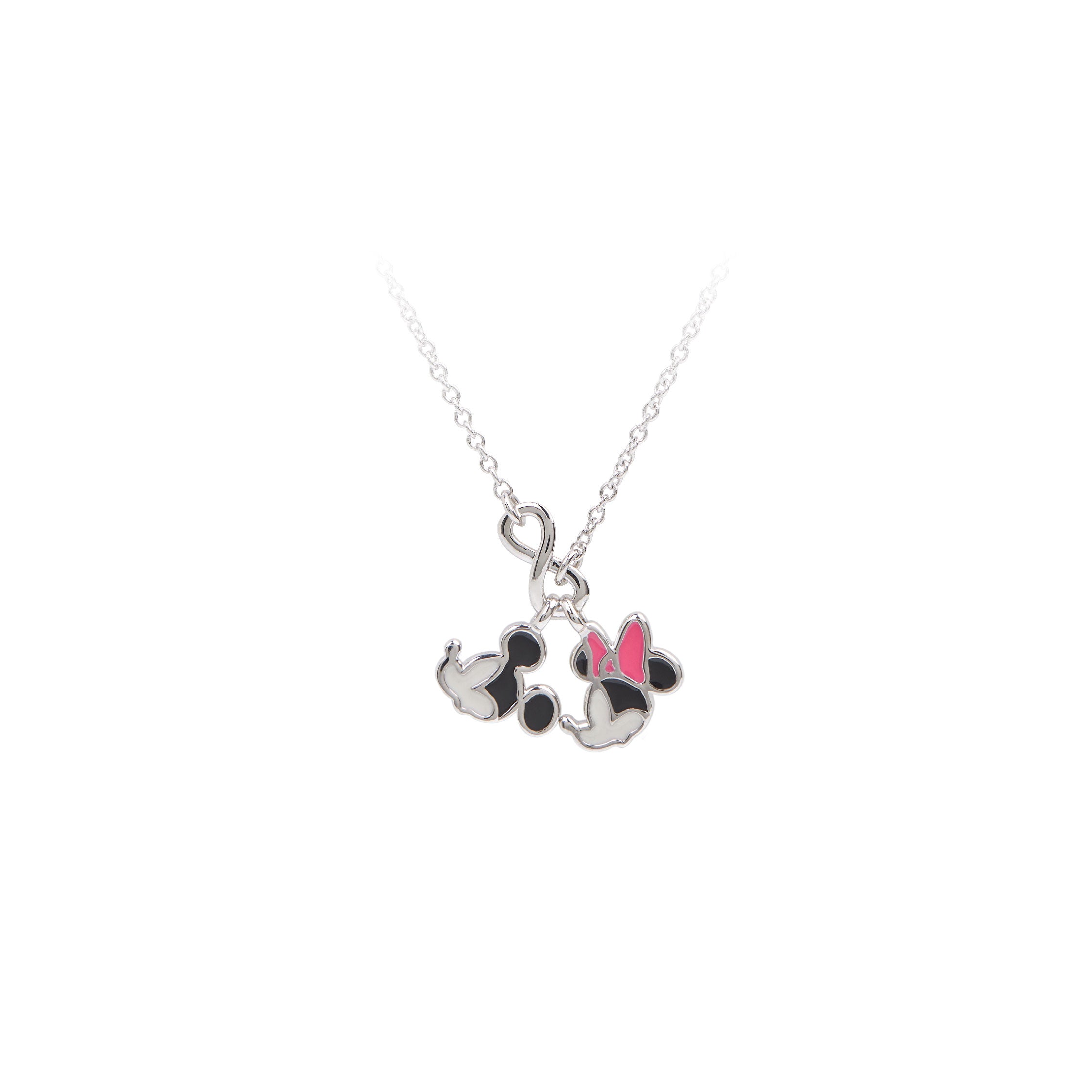 Mickey and Minnie Infinity Silver Necklace – RAVIPA