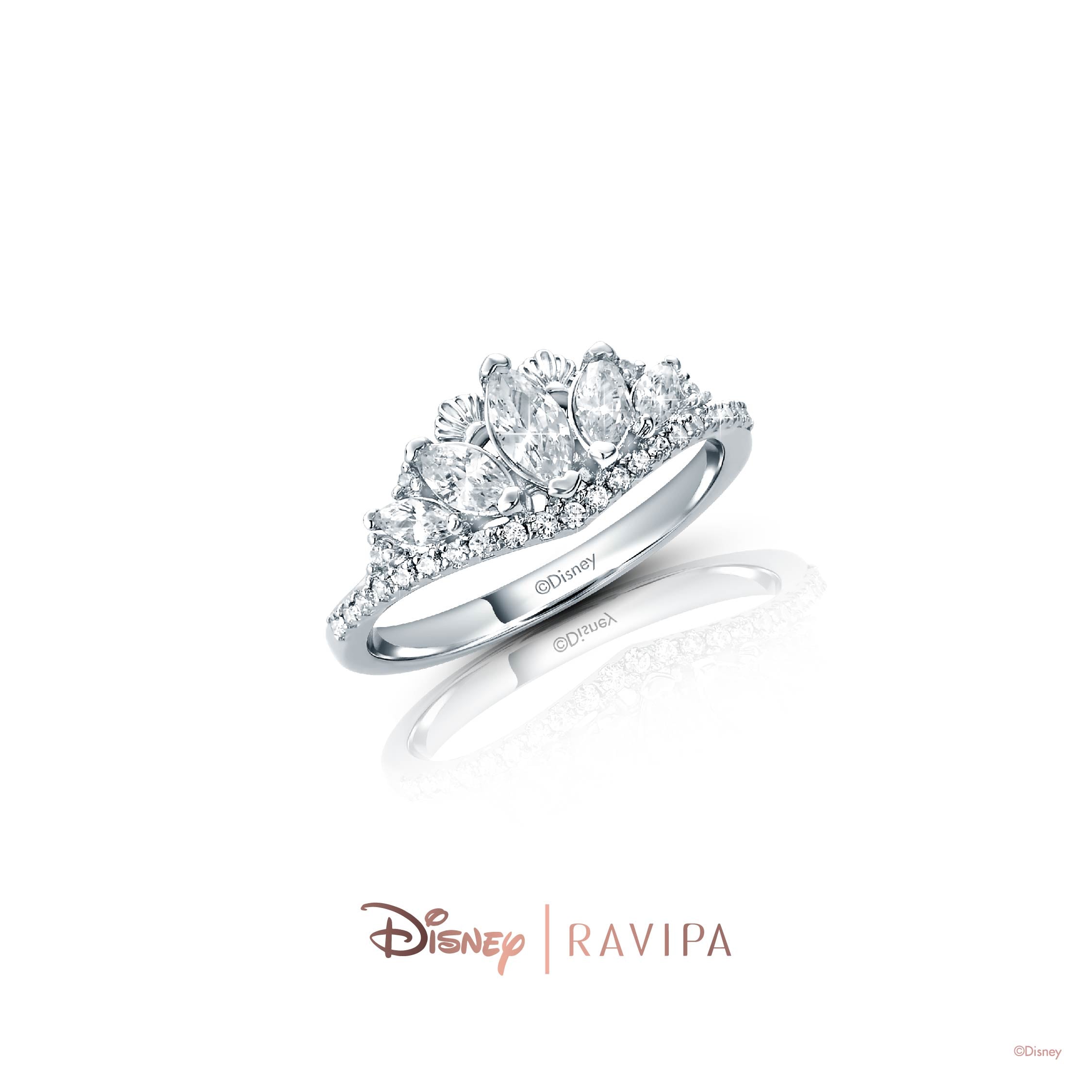 The Little Mermaid Silver Ariel Tiara Ring – RAVIPA