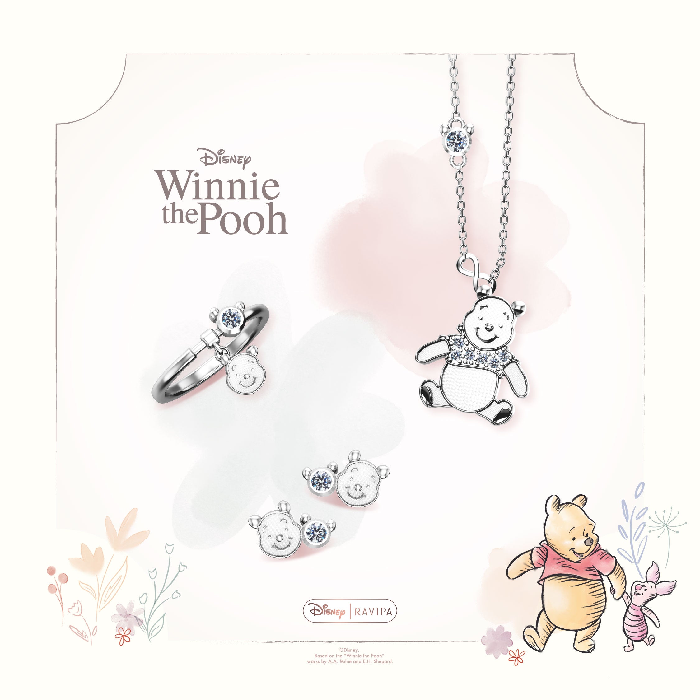 Silver Winnie the Pooh Mini Signature Ring – RAVIPA
